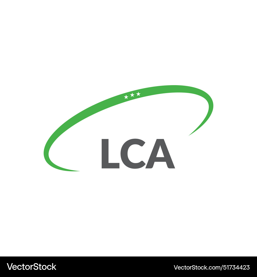 Lca letter logo design on white background Vector Image