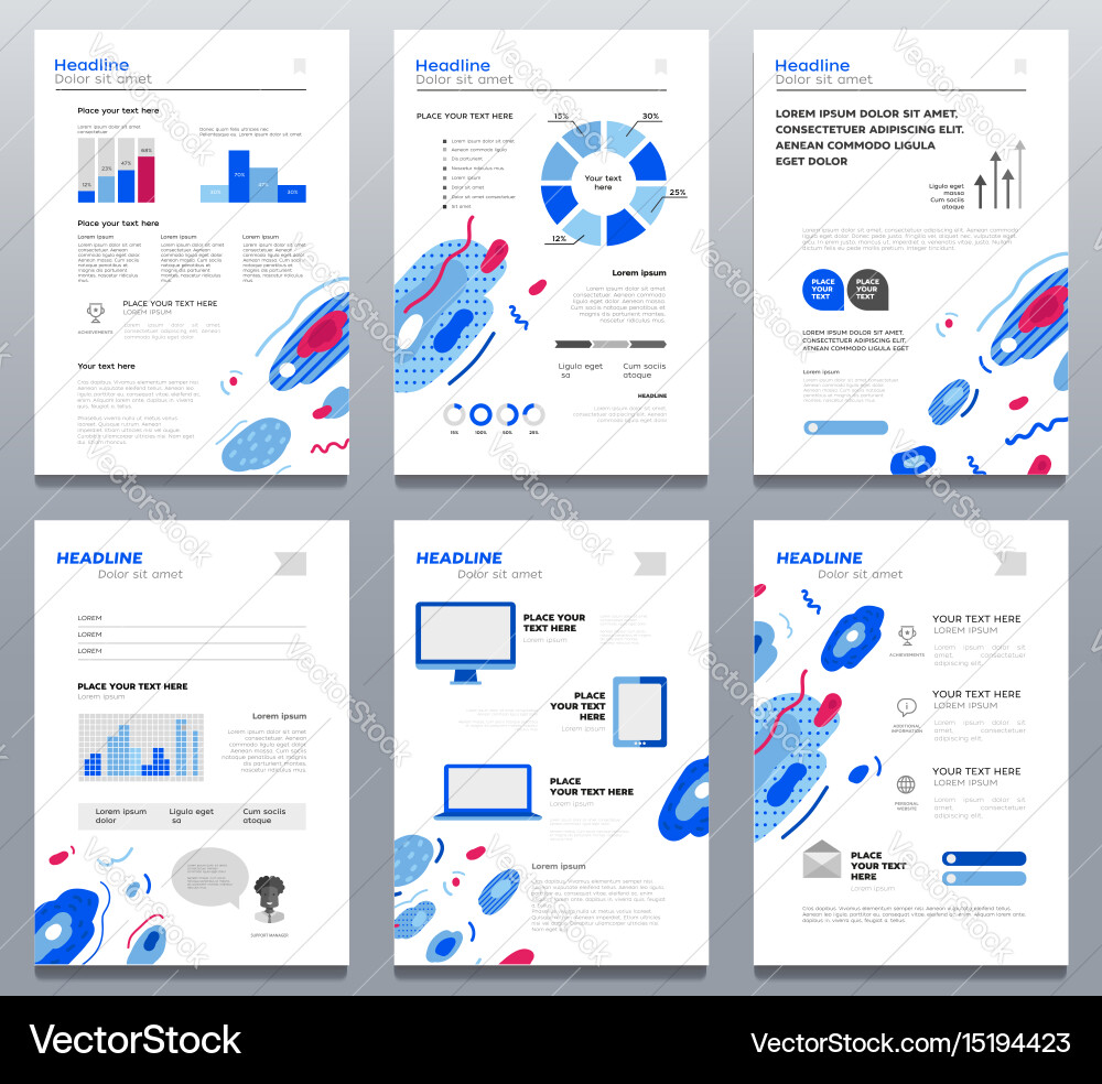 Presentation booklets - template a4 pages Vector Image