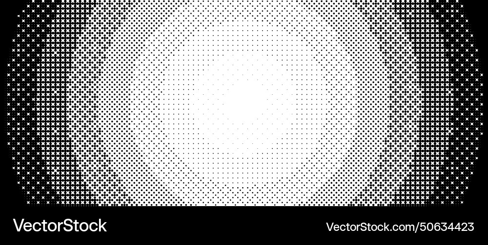 Radial pixelated gradient texture black and white Vector Image