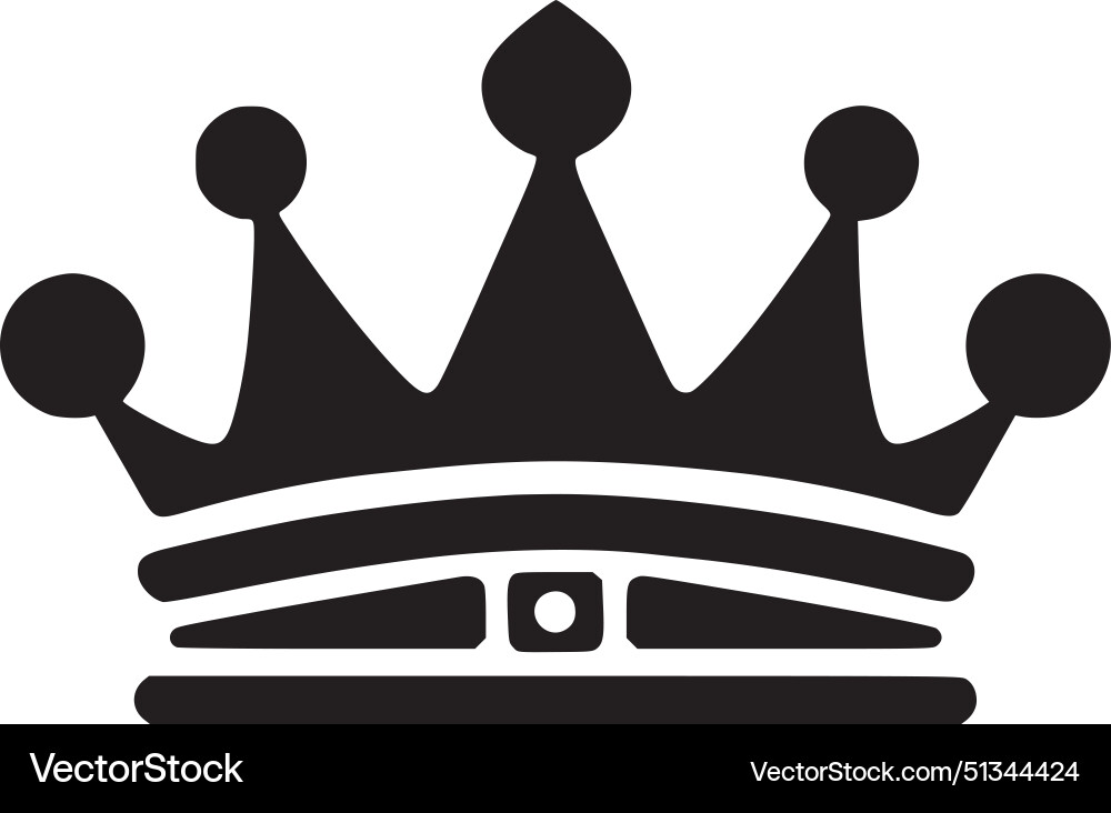 Crown - minimalist and simple silhouette Vector Image