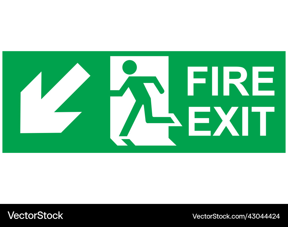 Fire exit Royalty Free Vector Image - VectorStock