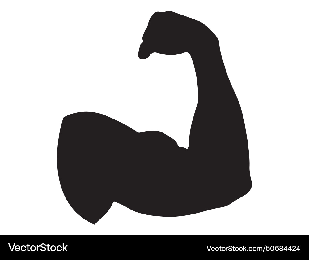 Muscle silhouette art Royalty Free Vector Image