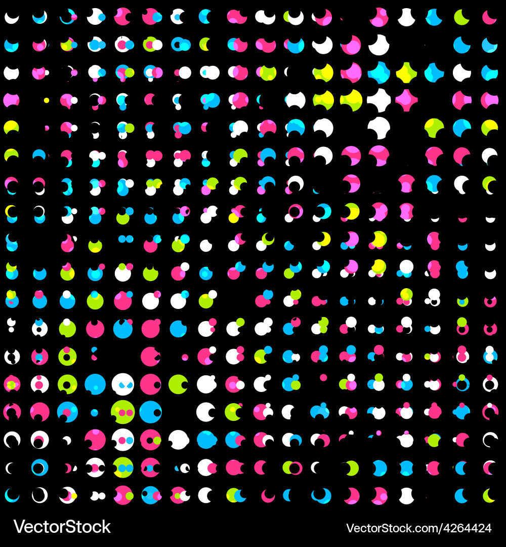 Neon dots seamless pattern Royalty Free Vector Image