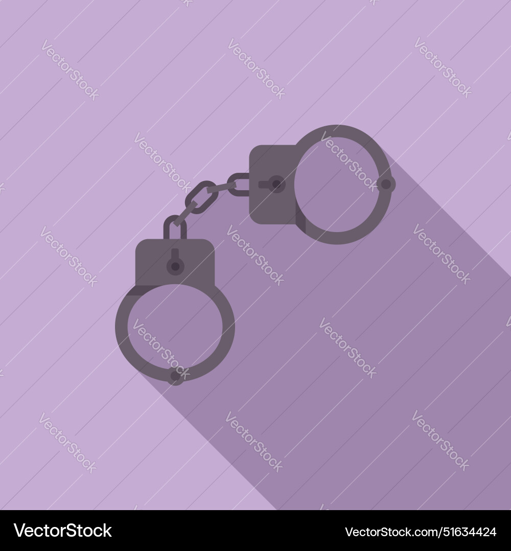 Pair of handcuffs restraining and arresting Vector Image