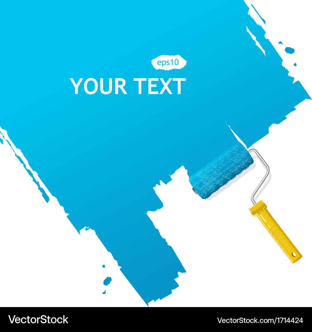 Roller brush Royalty Free Vector Image - VectorStock