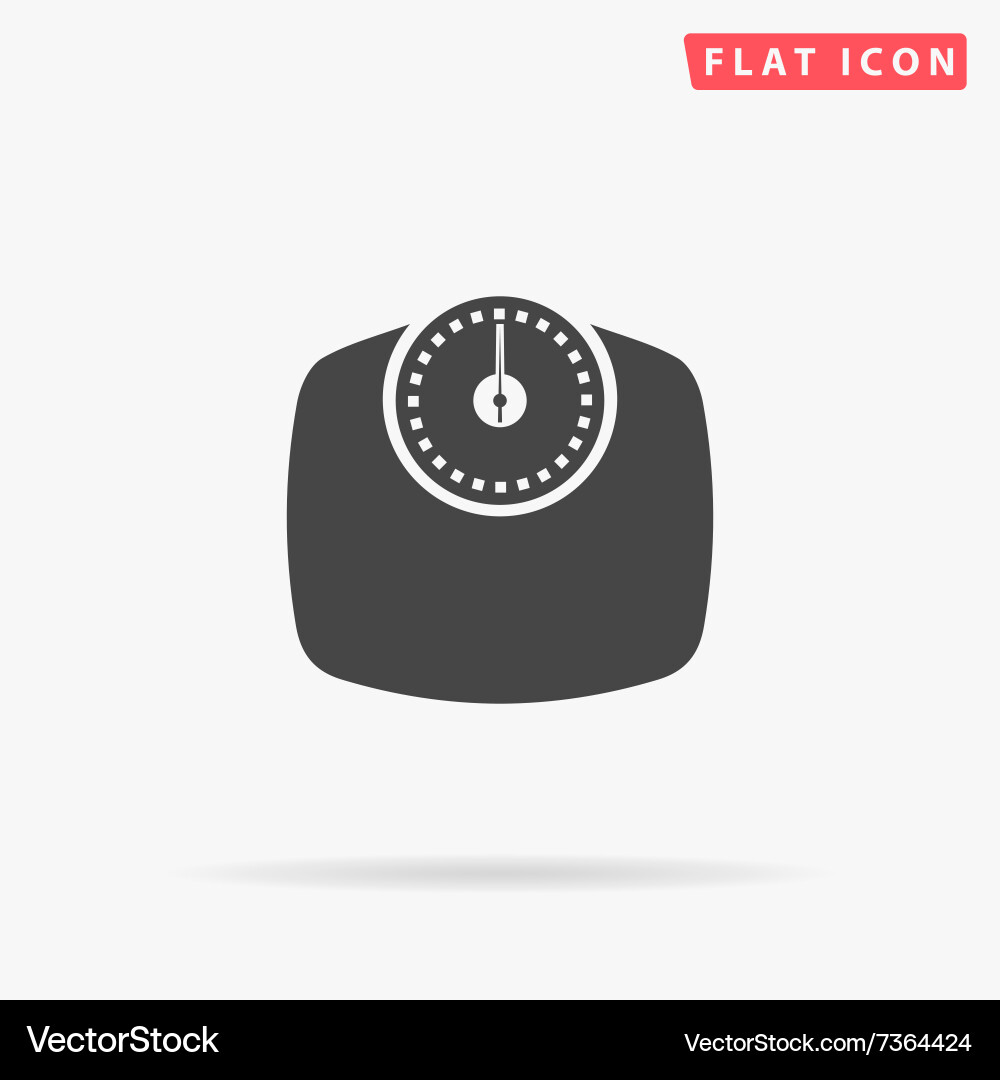 Simple Bathroom Scale Icon Royalty Free Vector Image