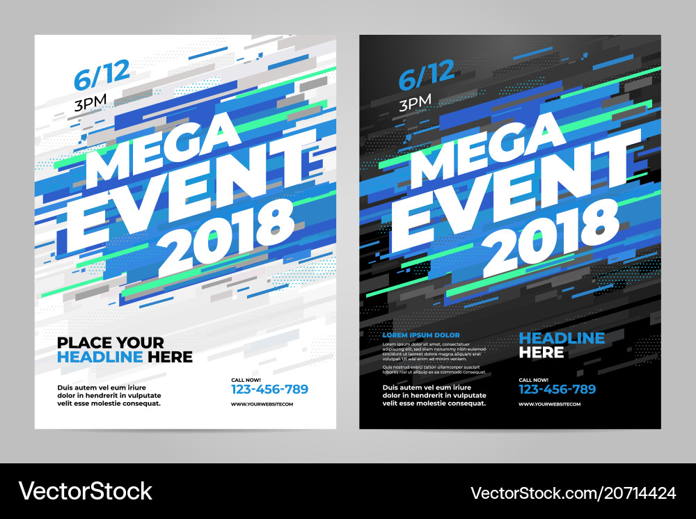 Sport Event Layout Template Royalty Free Vector Image