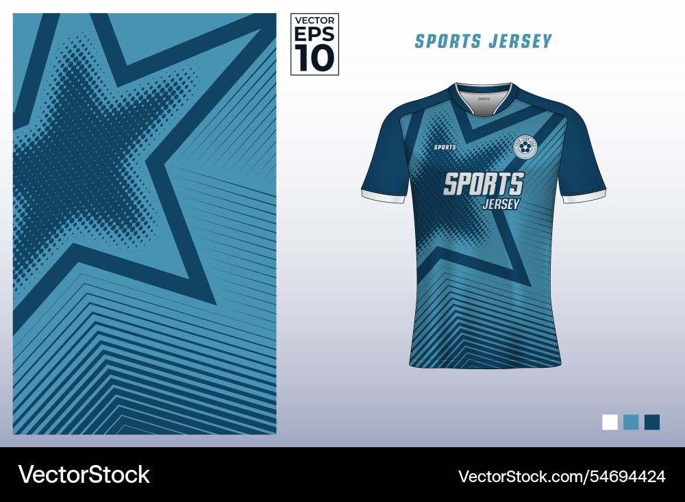 Sport Star Halftone Jersey Template Royalty Free Vector