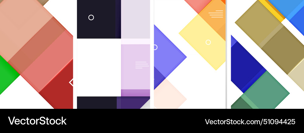 A bunch of different colored squares on white Vector Image
