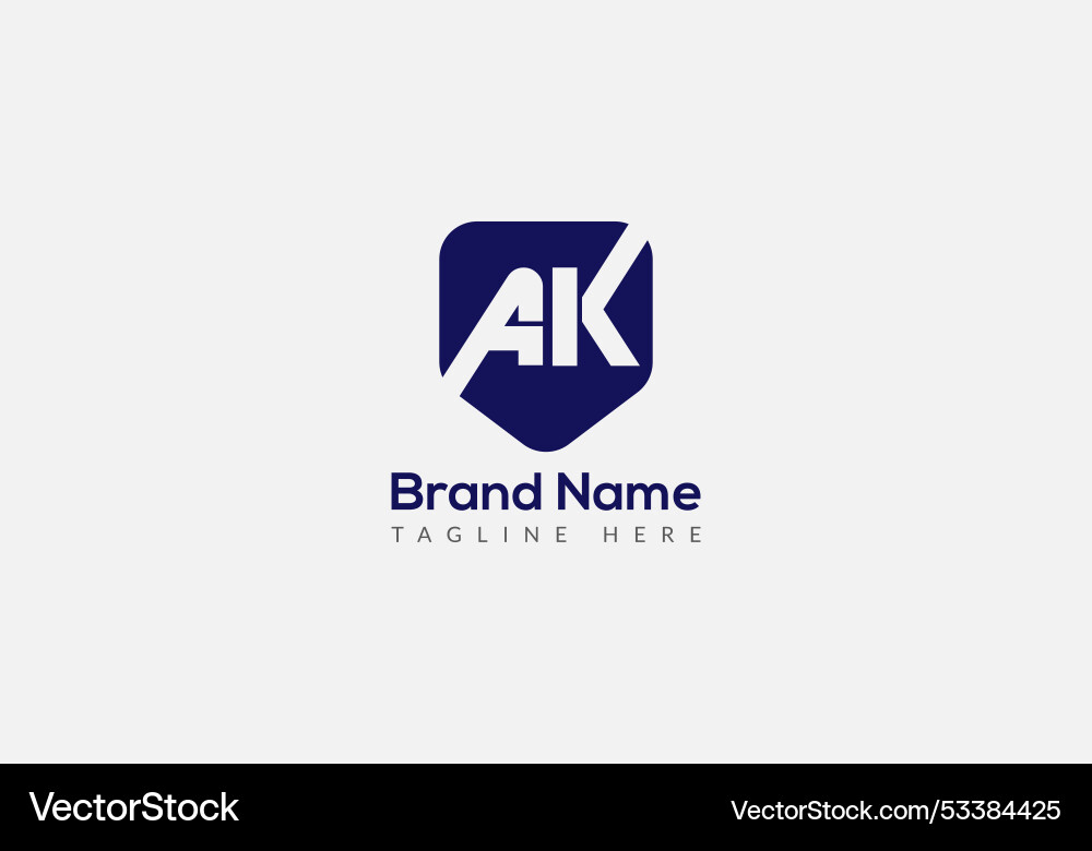 Abstract ak letter modern initial lettermarks logo