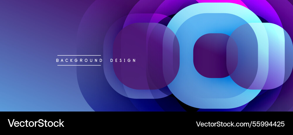 Circular abstract design with overlapping Vector Image