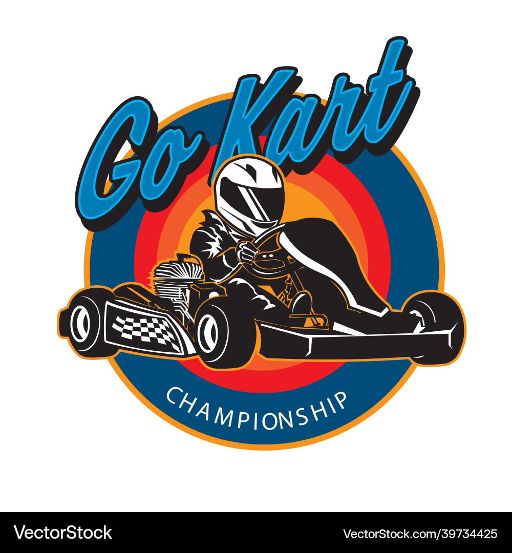 Go Kart Racing Logo Royalty Free Vector Image - VectorStock