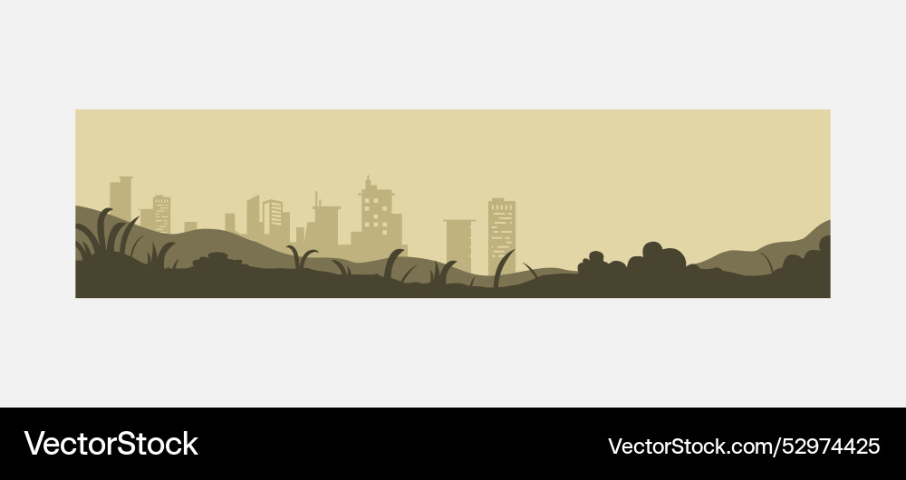 Landscape horizontal banner witih building design Vector Image