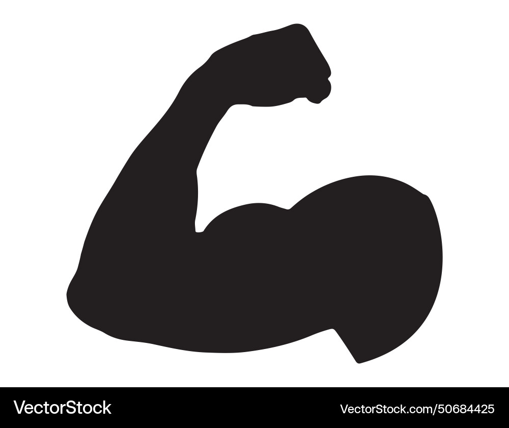 Muscle silhouette art Royalty Free Vector Image