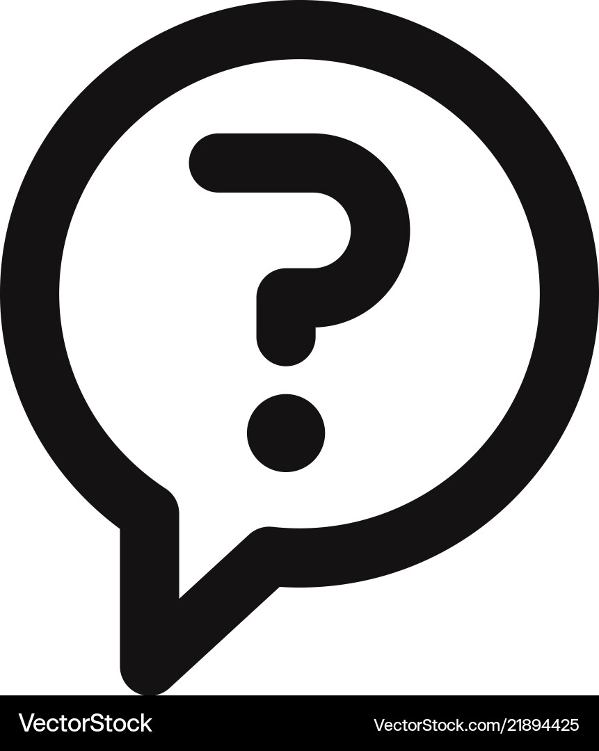 Question Mark Speech Bubble Icon Royalty Free Vector Image