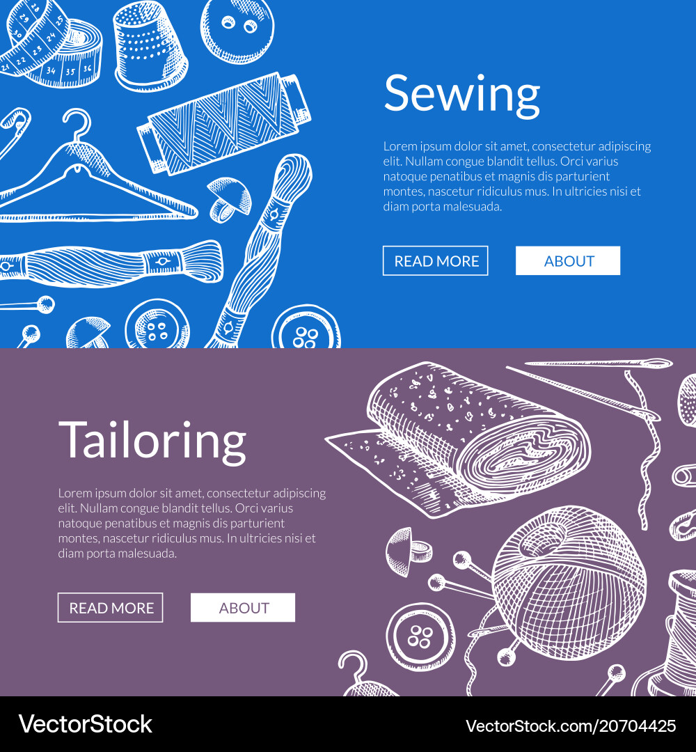 Sewing Elements - Craft & Workshop Royalty Free Vector