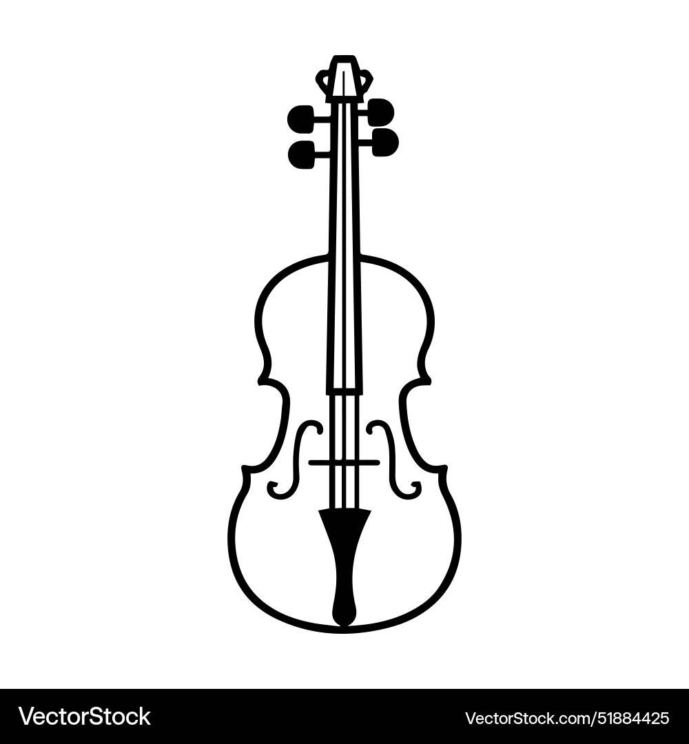 Violin icon or modern line symbol art Royalty Free Vector