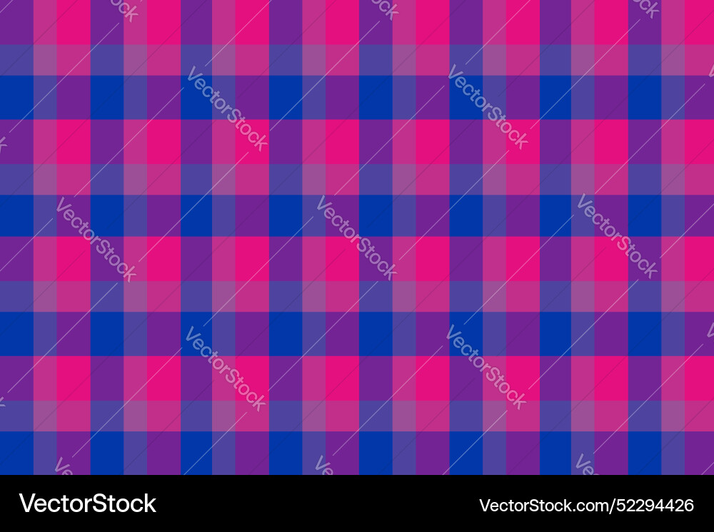 Bisexual lgbt flag plaid stripes pattern Vector Image
