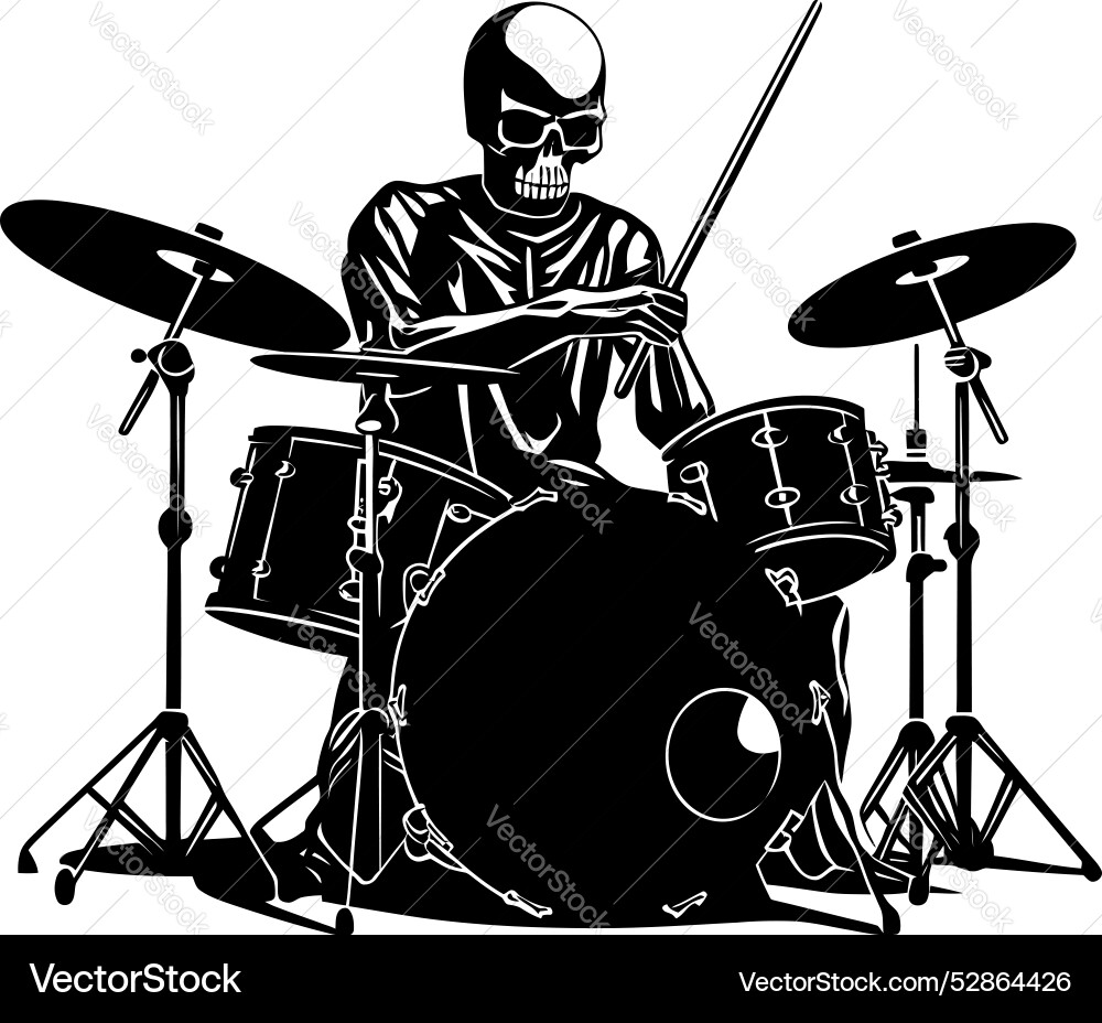 Bone bash musician icon marrow melodies drummer Vector Image