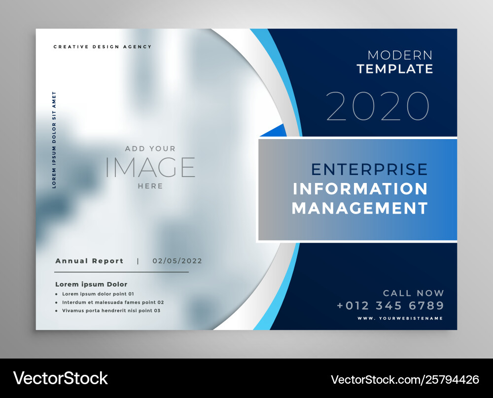 Corporate Blue Presentation Template Royalty Free Vector