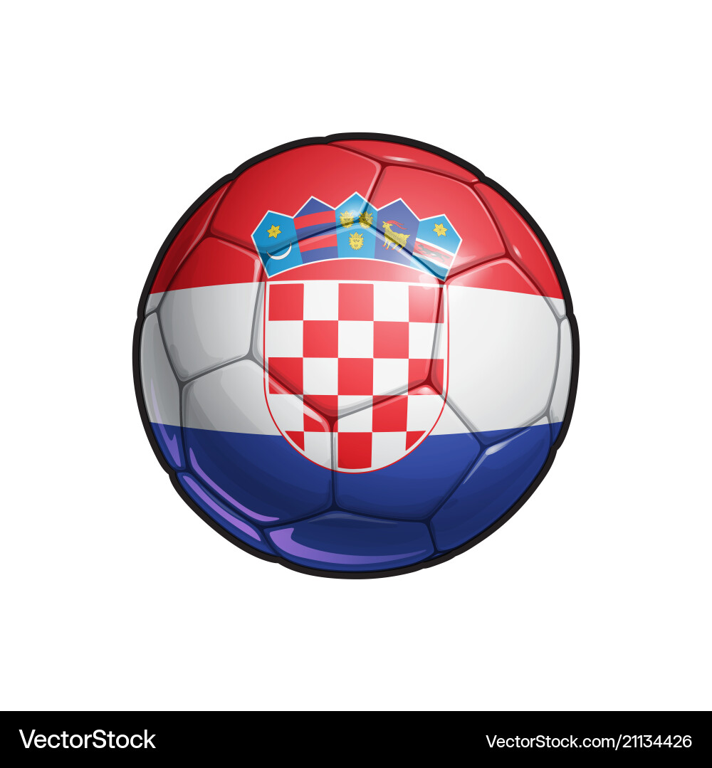 Croatian Flag Soccer Ball Royalty Free Vector Image