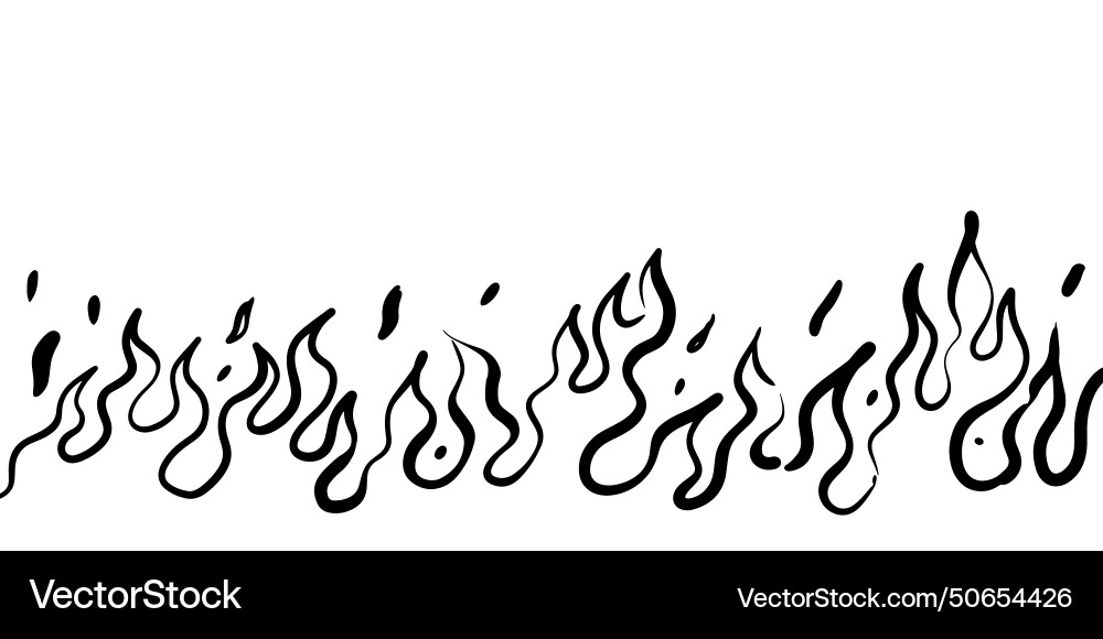 Doodle sketch style of hand drawn fire Royalty Free Vector