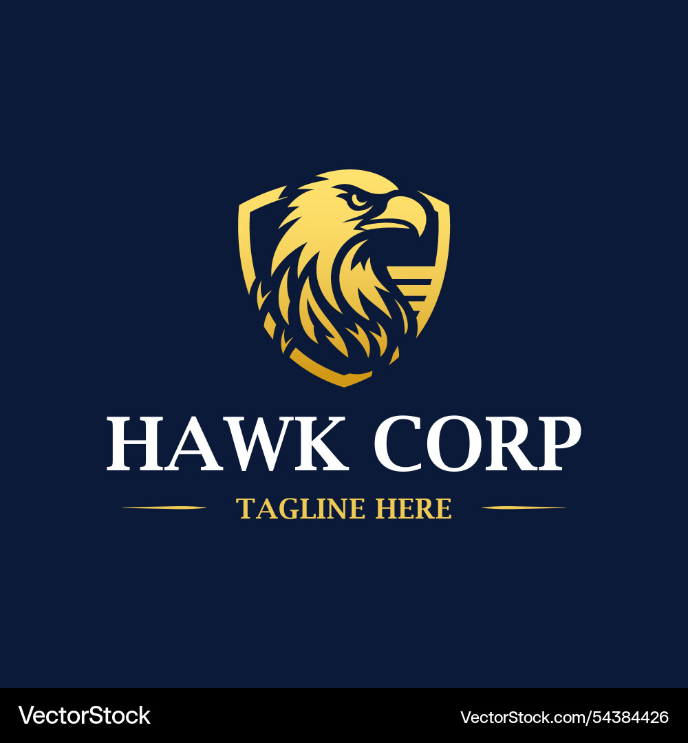 Eagle Shield Logo Template Royalty Free Vector Image