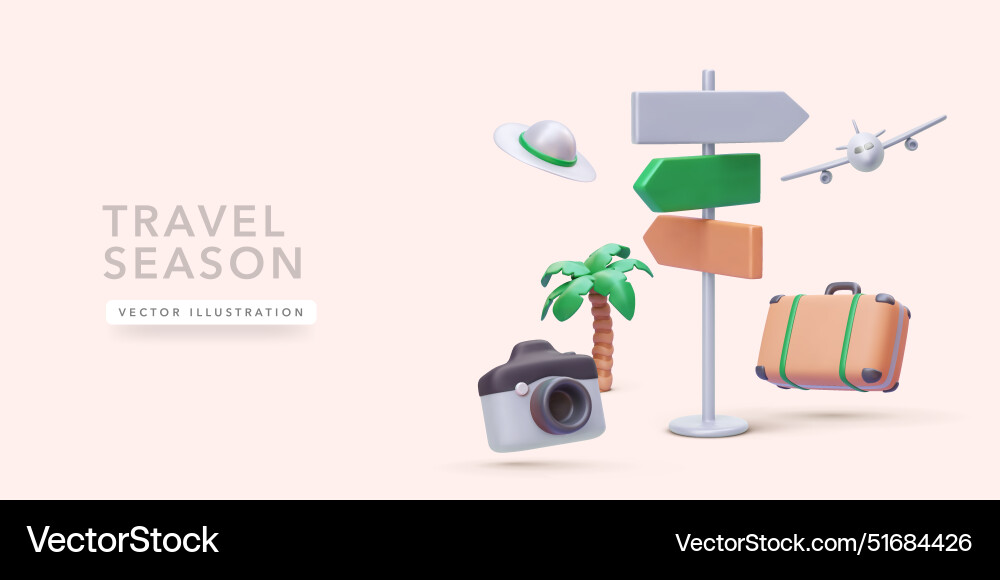 Resort concept poster in realistic style Vector Image