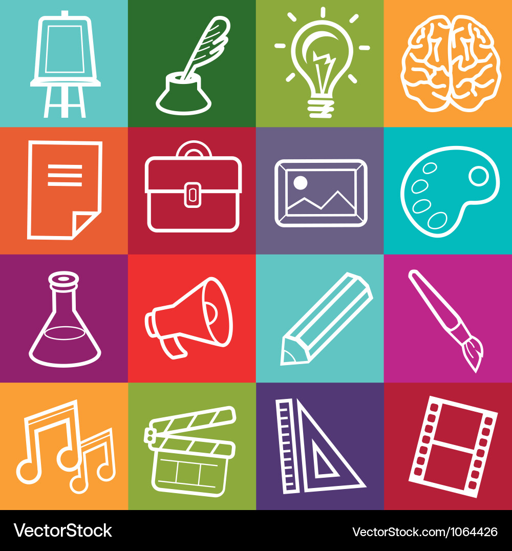 Set of creative icons Royalty Free Vector Image