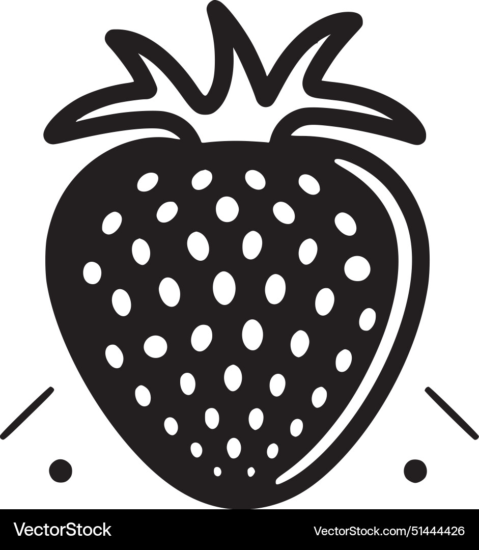 Strawberry - minimalist and simple silhouette Vector Image