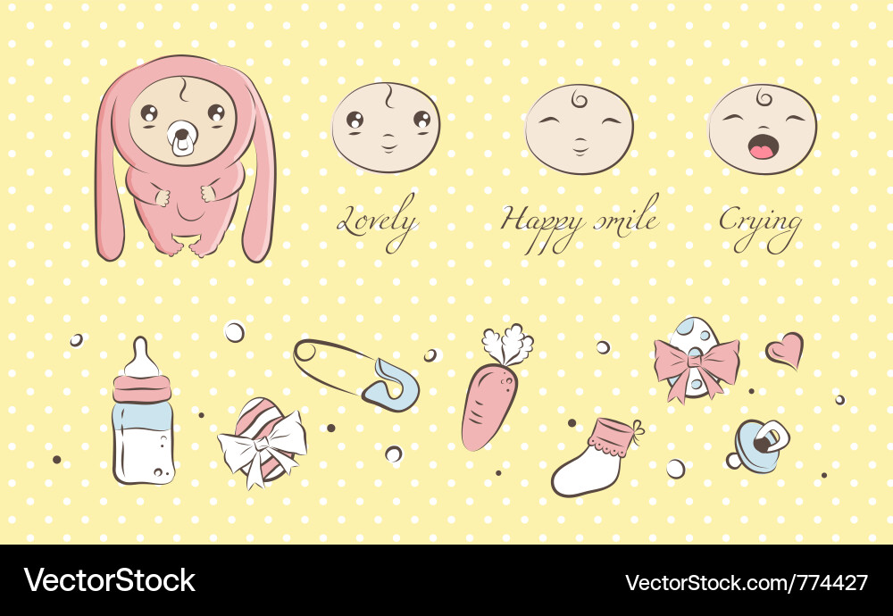 Baby bunny Royalty Free Vector Image - VectorStock