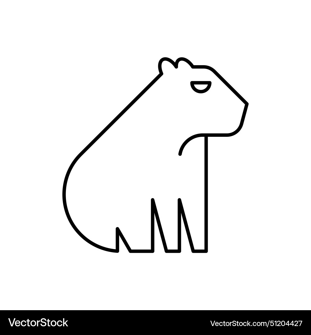 Capybara logo Royalty Free Vector Image - VectorStock