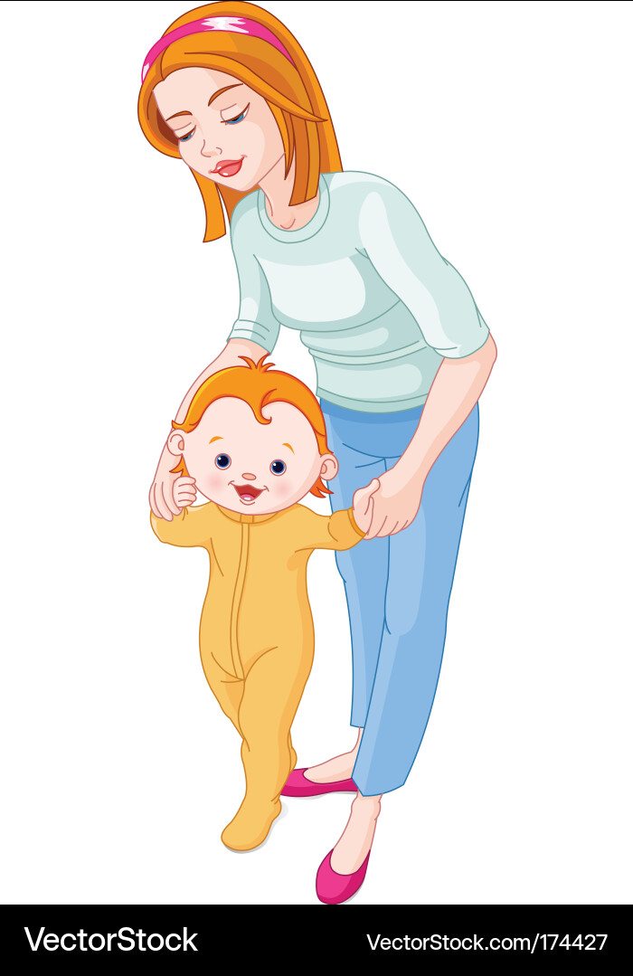 First steps Royalty Free Vector Image - VectorStock