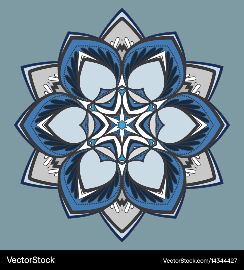 Flower mandala Royalty Free Vector Image - VectorStock