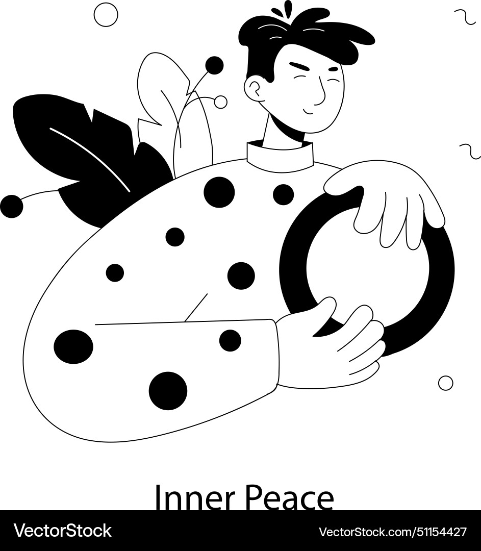 Inner peace Royalty Free Vector Image - VectorStock