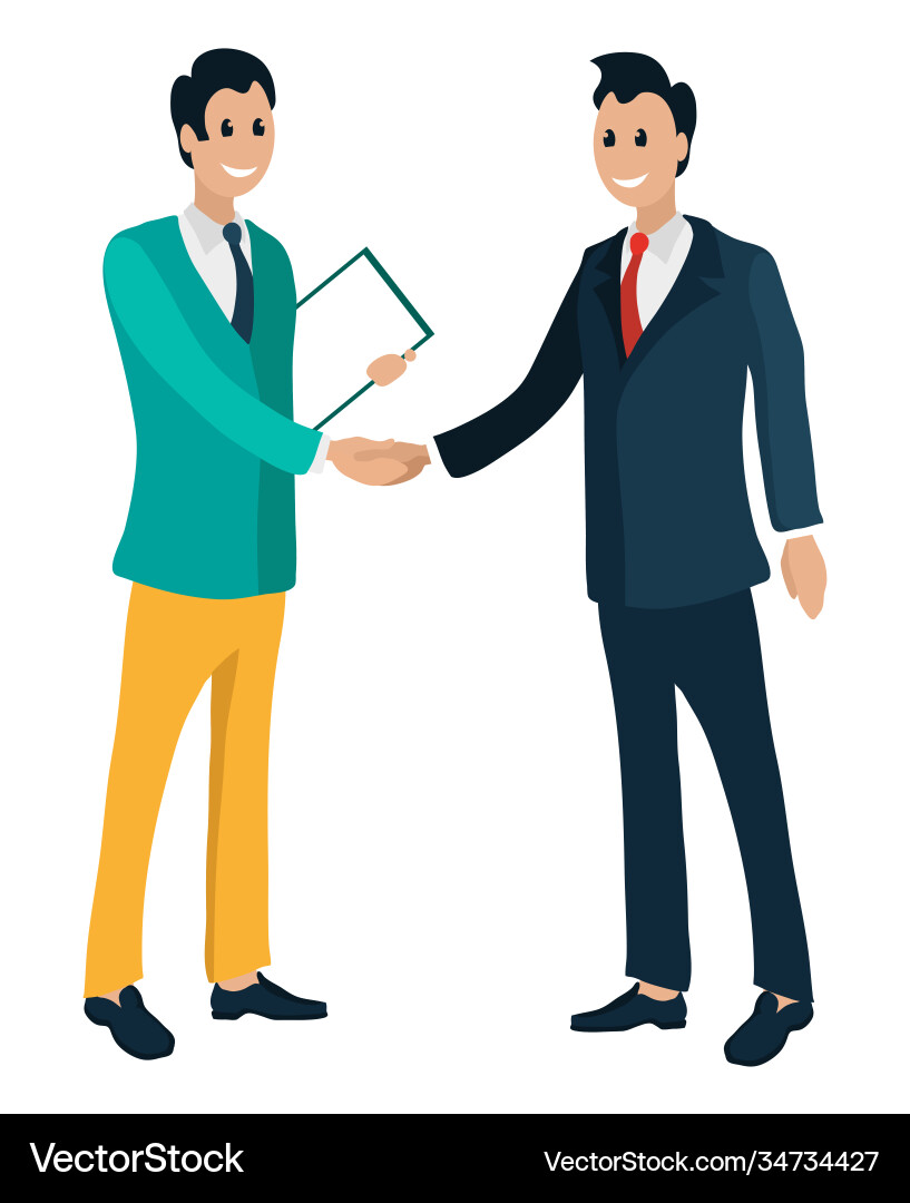 Hand Shaking Cartoon