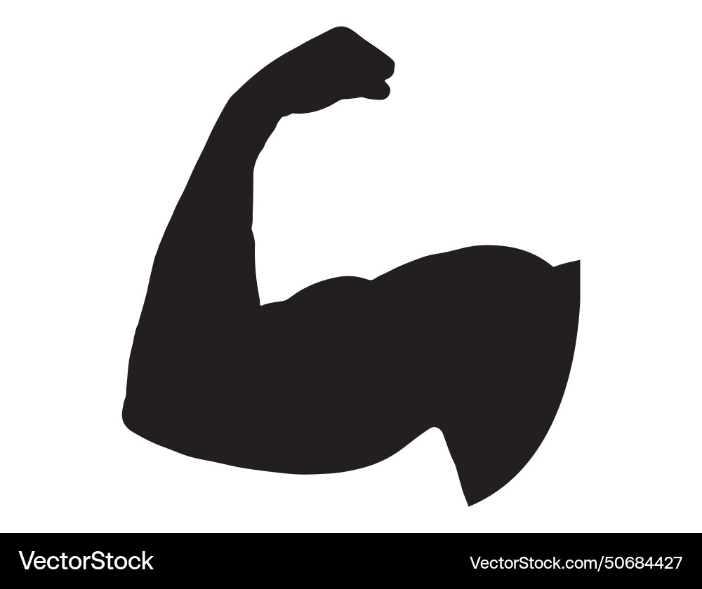 Muscle silhouette art Royalty Free Vector Image