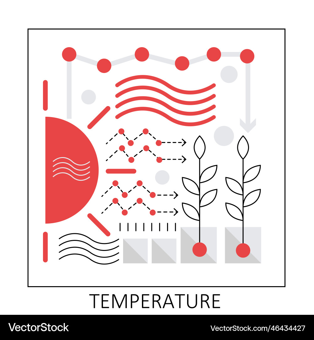 Natural temperature spreading Royalty Free Vector Image