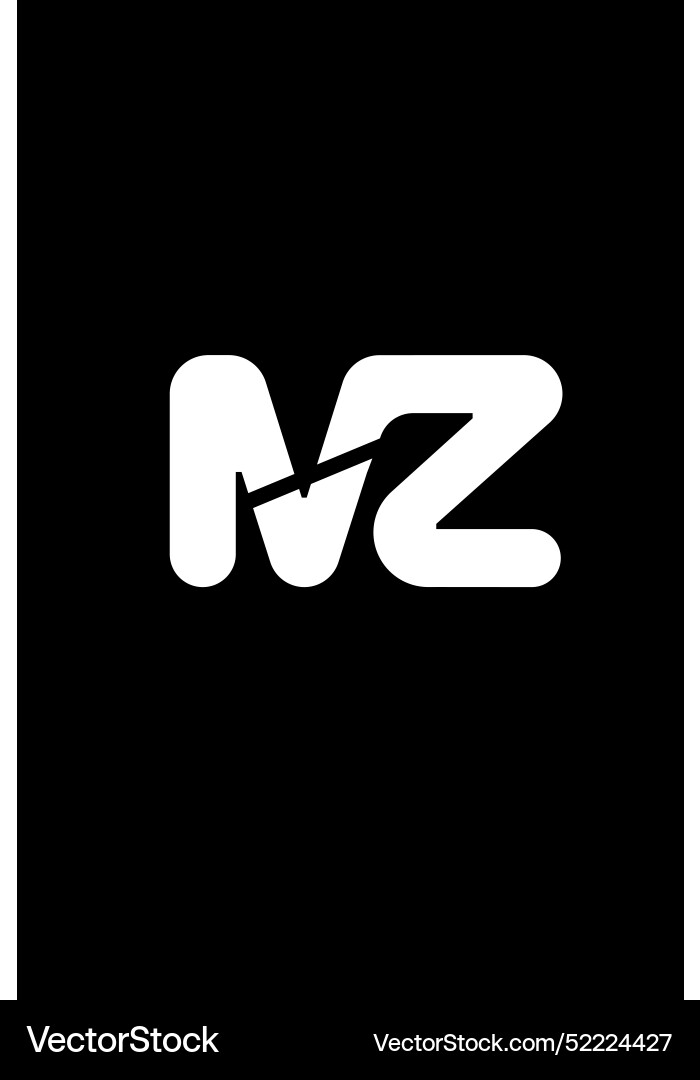 Nvz letter logo design Royalty Free Vector Image