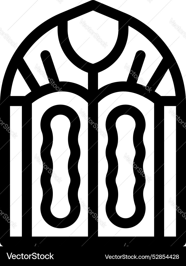 Arched double door with wavy glass insert is being