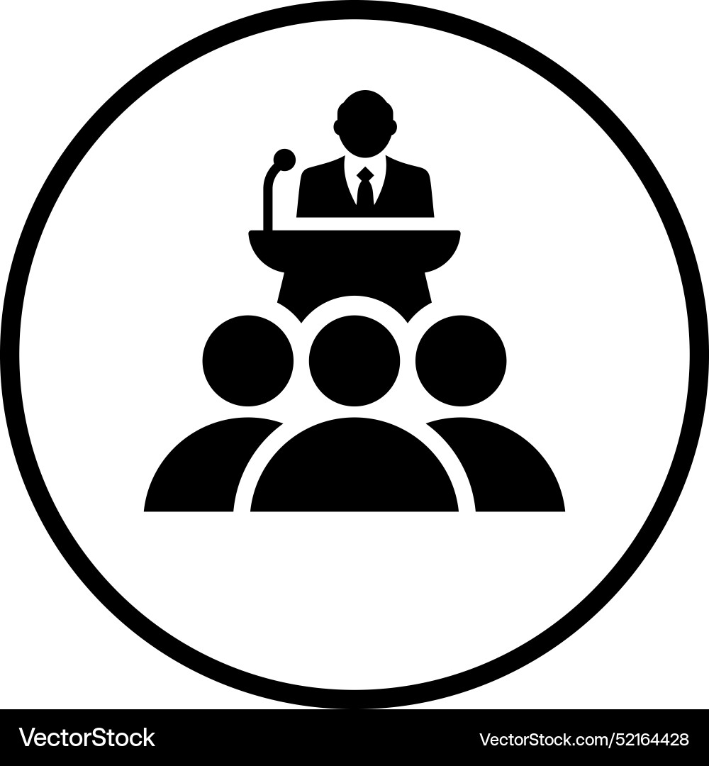 Business seminar icon Royalty Free Vector Image