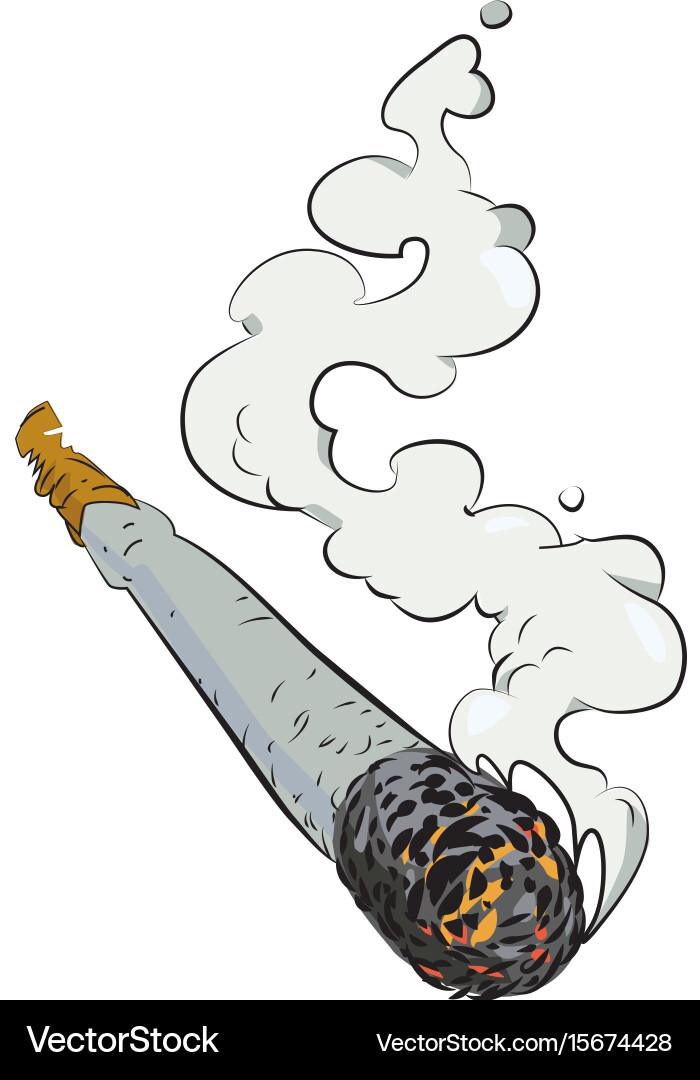 Cartoon Wiet Joint Zeichnen Sie Das Maskottchen Cartoon Logo, Die