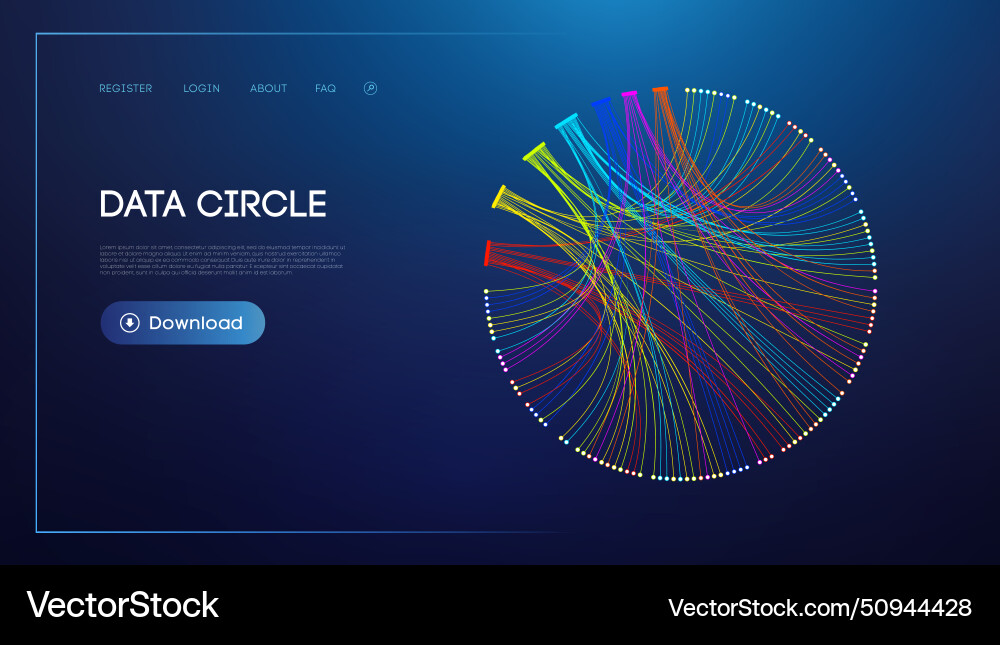 Data circle line flow and future technology Vector Image