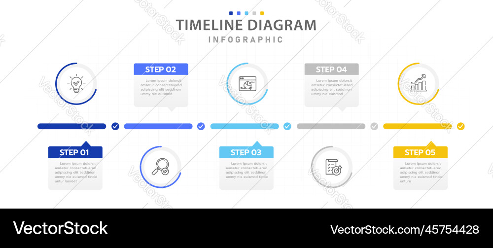 Infographic 5 steps timeline roadmap percent chart