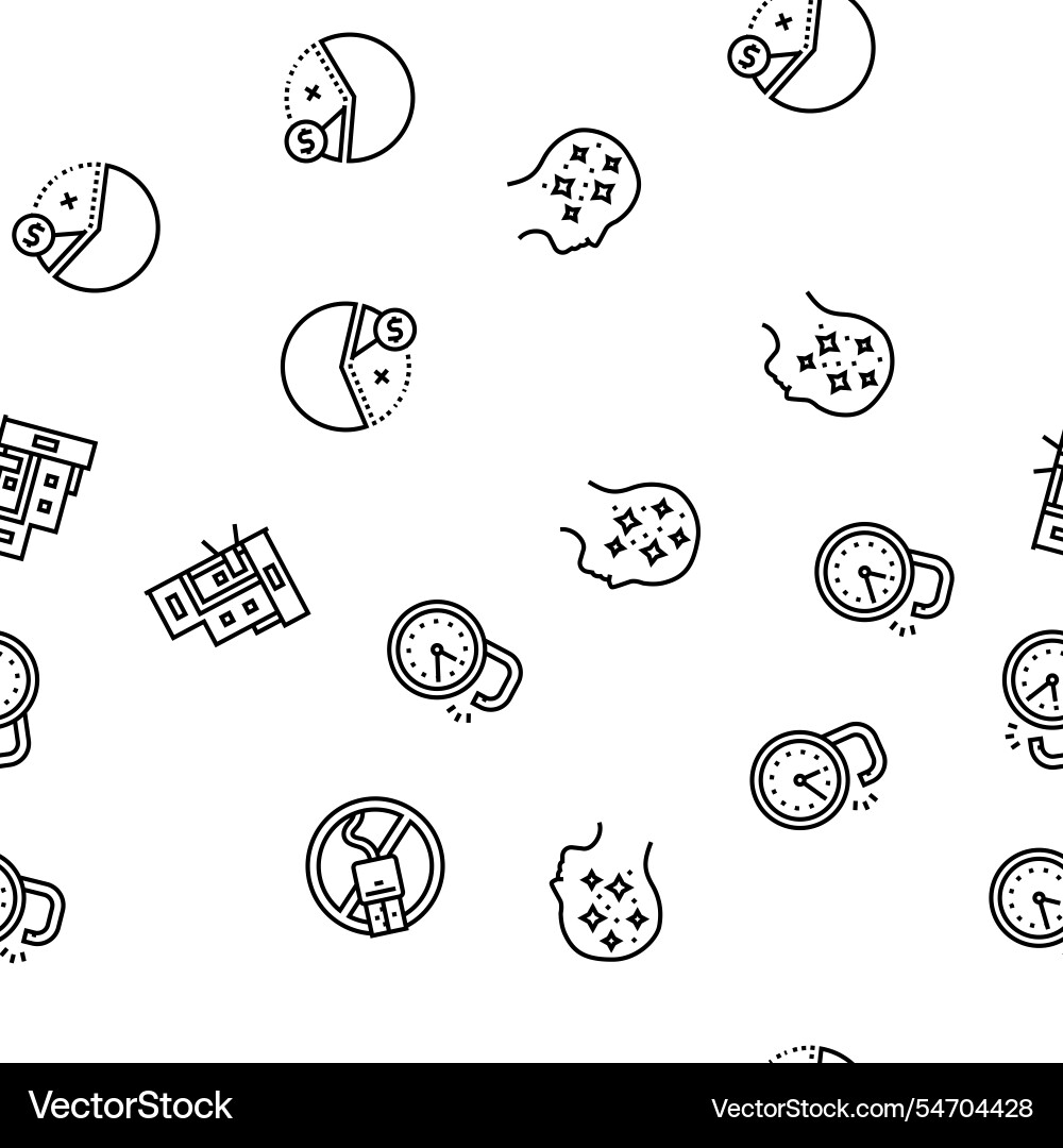 Minimalist mind man person seamless pattern Vector Image