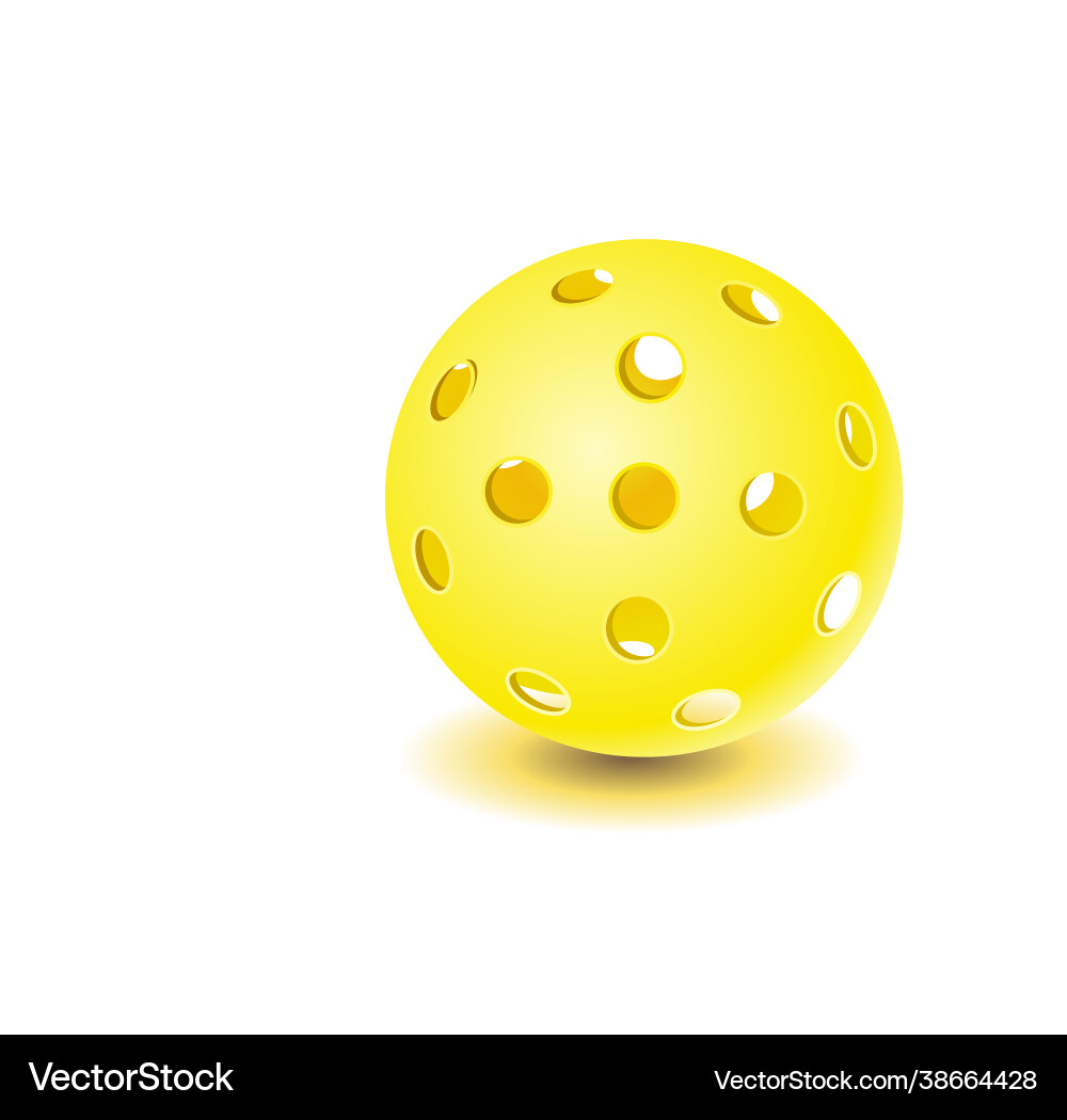 Realistic pickleball ball Royalty Free Vector Image