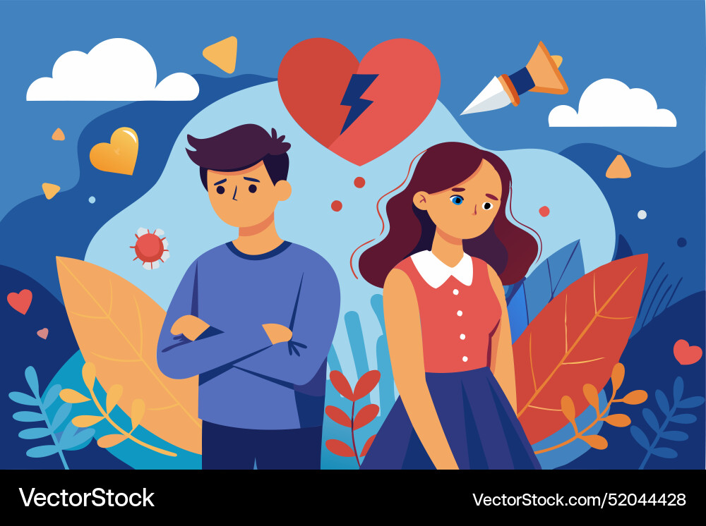 Relationship conflict Royalty Free Vector Image