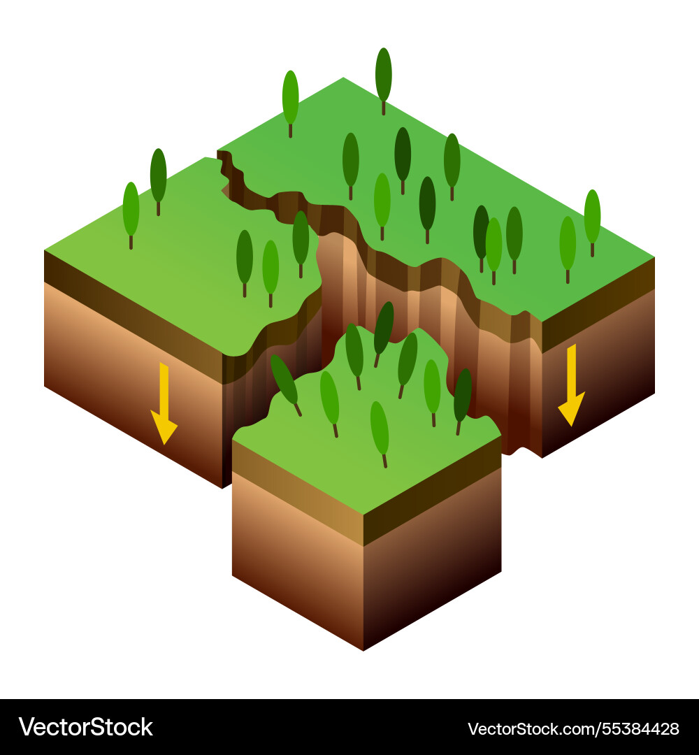 Seismic activity diagram isometric earth Vector Image