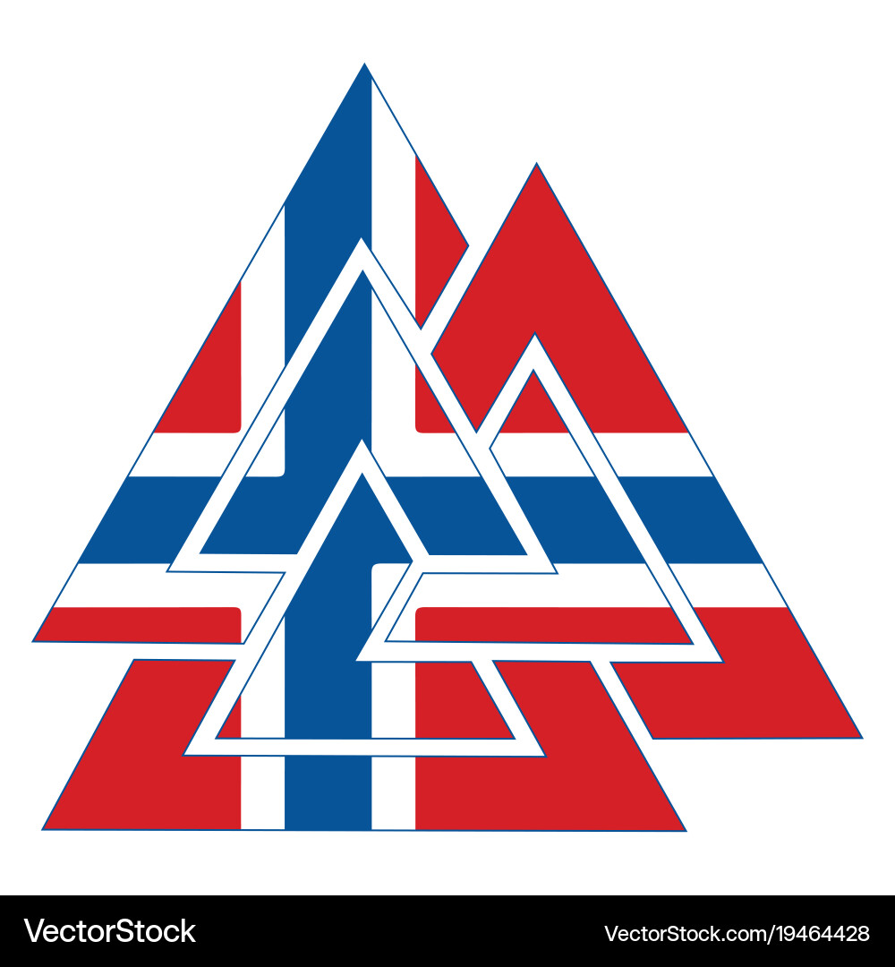 Valknut Symbol - Norse Pagan Royalty Free Vector Image