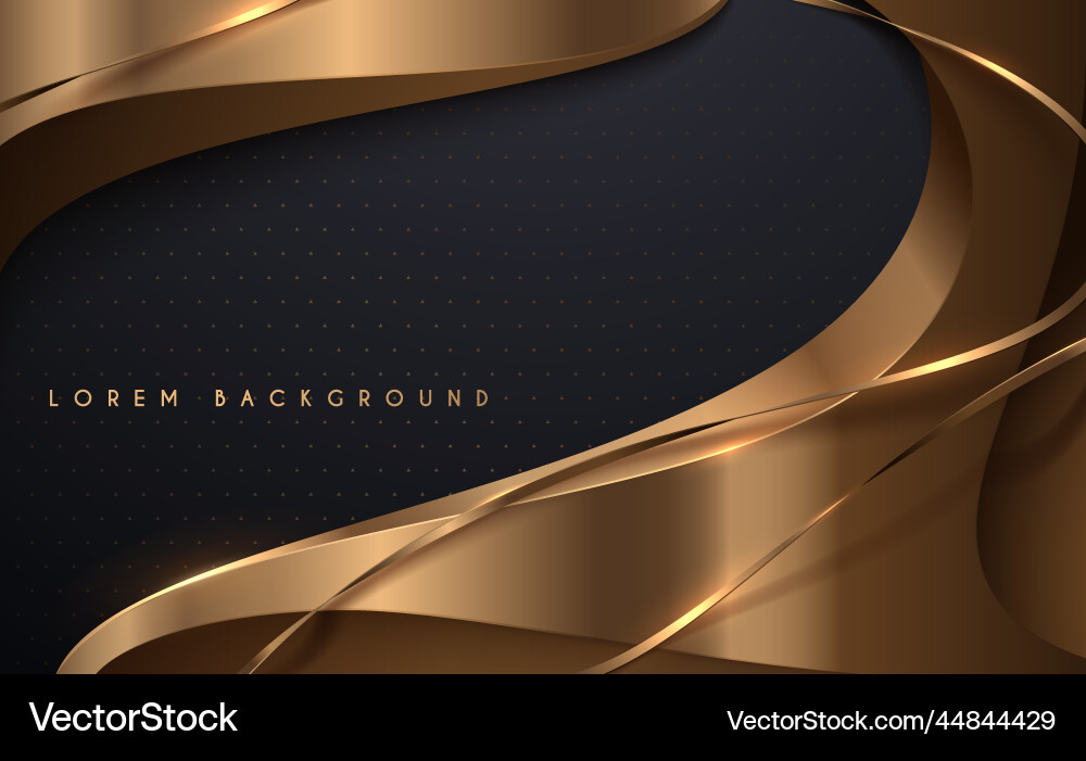 Abstract gold and black background Royalty Free Vector Image